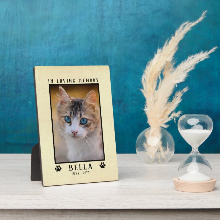 In Loving Memory Pet Memorial Personalized Photo Plaque | Zazzle