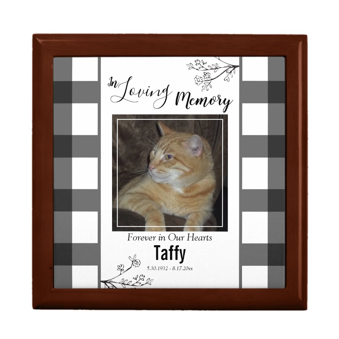 In loving Memory Pet Photo Gift Box | Zazzle