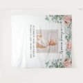 In Loving Memory Photo Blush Pink Peony Memorial Tapestry | Zazzle