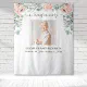 In Loving Memory Photo Blush Pink Peony Memorial Tapestry | Zazzle