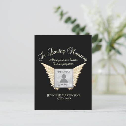 In Loving Memory Photo Card | Zazzle