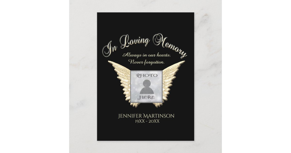 In Loving Memory Photo Card | Zazzle