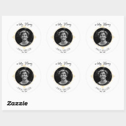 In Loving Memory Photo Classic Round Sticker | Zazzle