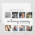 In Loving Memory Photo Collage Funeral Thank You Card | Zazzle