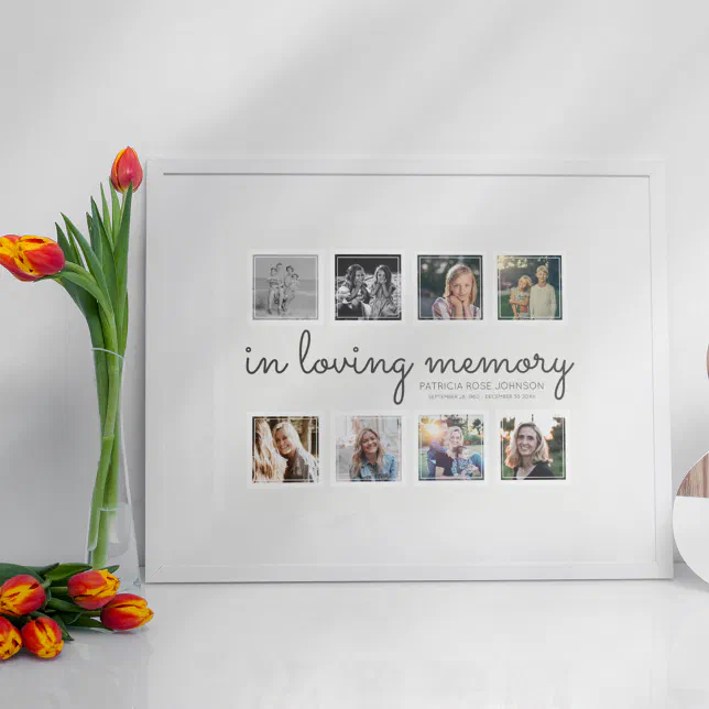 In Loving Memory Photo Collage Keepsake Tribute Poster | Zazzle