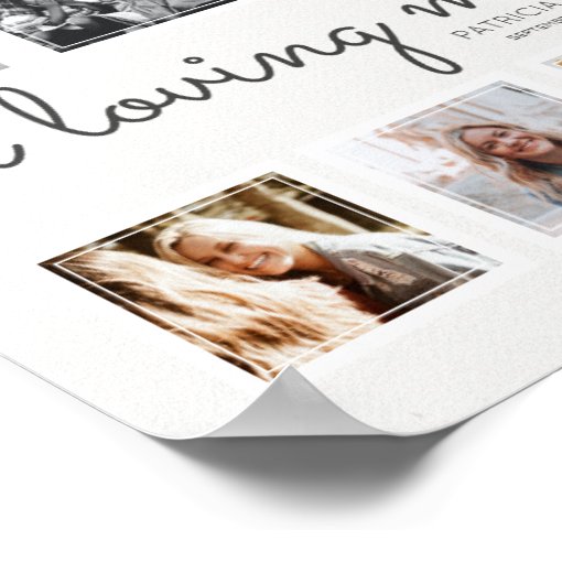 In Loving Memory Photo Collage Keepsake Tribute Poster | Zazzle