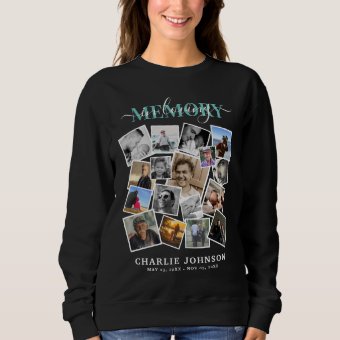 In Loving Memory Photo Collage Memorial Sweatshirt | Zazzle