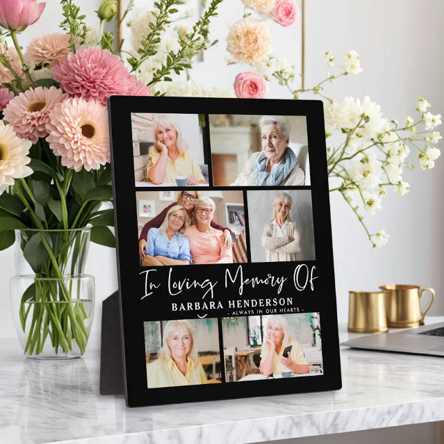 In Loving Memory Photo Collage Plaque | Zazzle