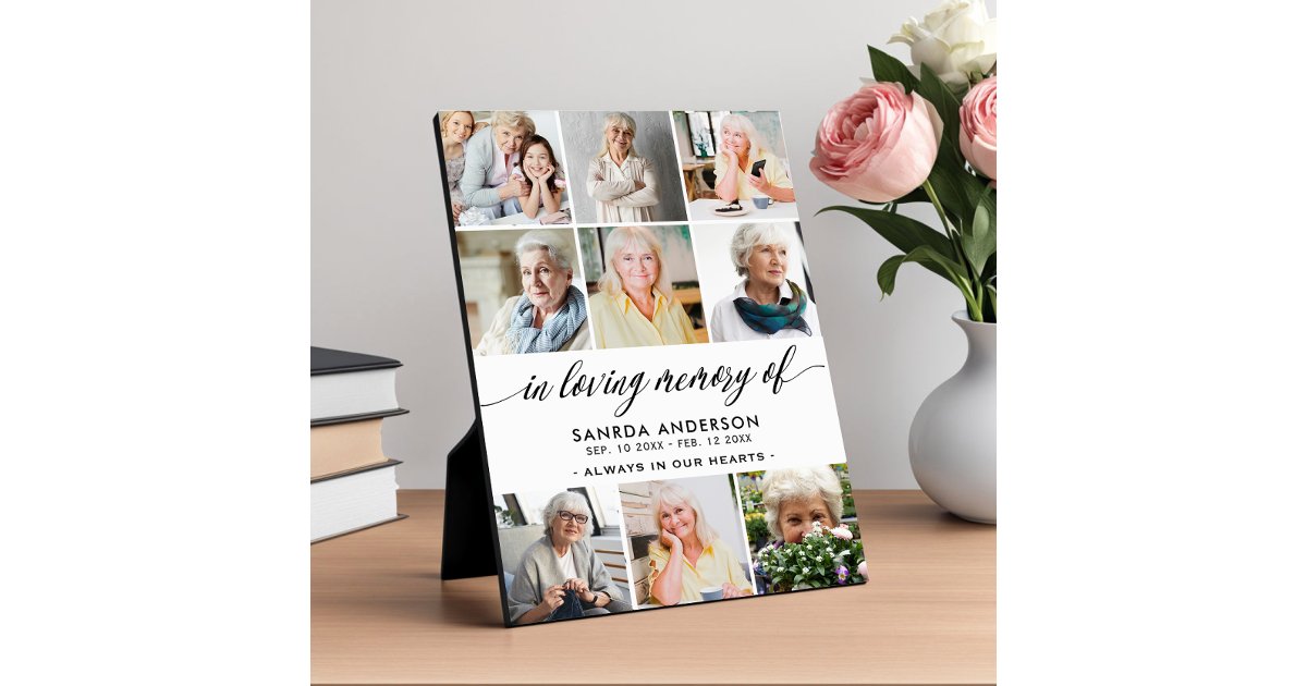 In Loving Memory Photo Collage Plaque | Zazzle