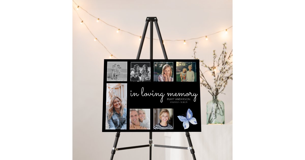In Loving Memory Photo Family Memorial Funeral Foam Board | Zazzle
