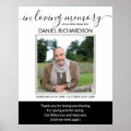 In Loving Memory Photo Funeral Memorial Poster | Zazzle