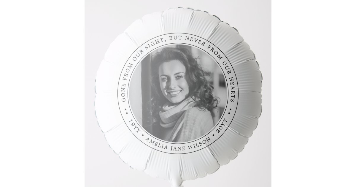 In Loving Memory Photo Funeral Sympathy Memorial Balloon | Zazzle