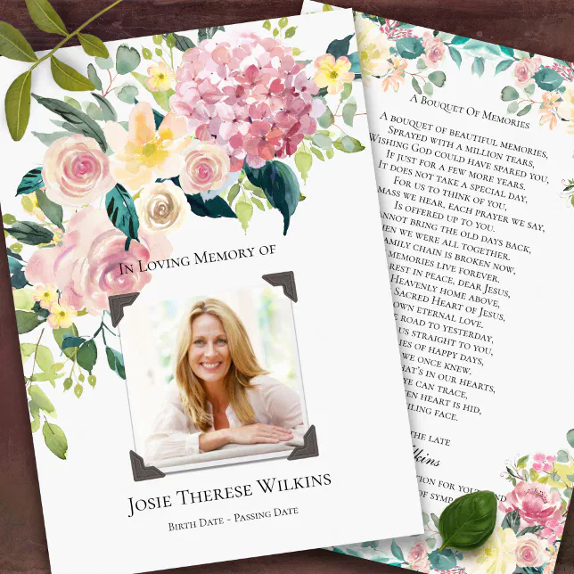 In Loving Memory Photo Funeral Thank You Card | Zazzle