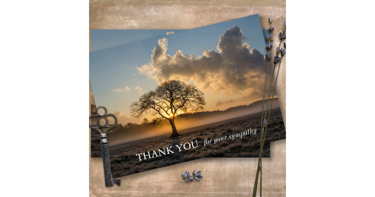 In Loving Memory Photo Funeral Thank You Card | Zazzle