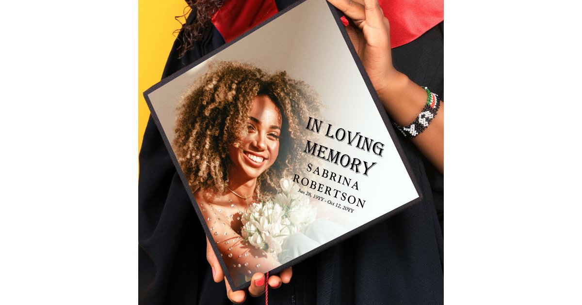 In Loving Memory Photo Graduate Graduation Cap Topper | Zazzle