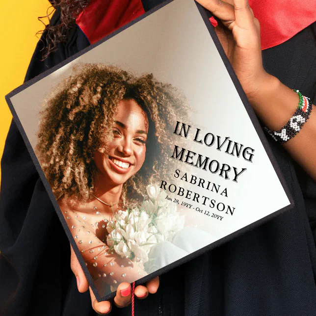 In Loving Memory Photo Graduate Graduation Cap Topper | Zazzle
