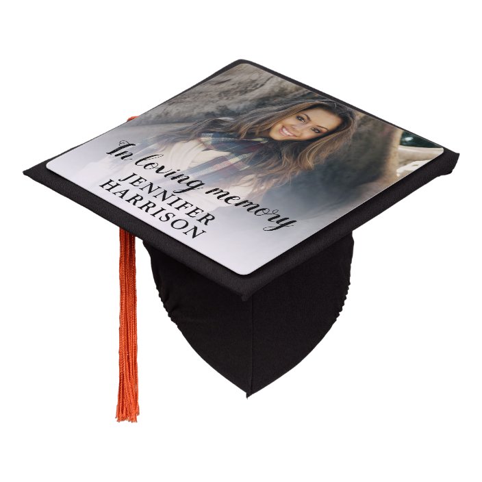 In loving memory photo graduation cap topper | Zazzle.com