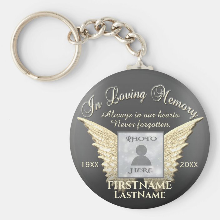 In Loving Memory Photo Keychain | Zazzle.com