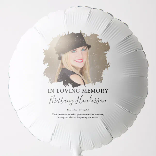 In Loving Memory | Photo Memorial Balloon | Zazzle