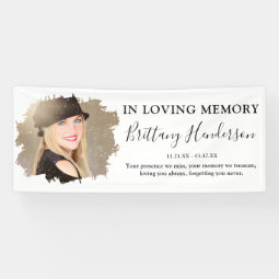 In Loving Memory | Photo Memorial Banner | Zazzle