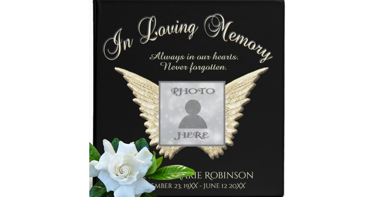 In Loving Memory Photo Memorial Binder | Zazzle