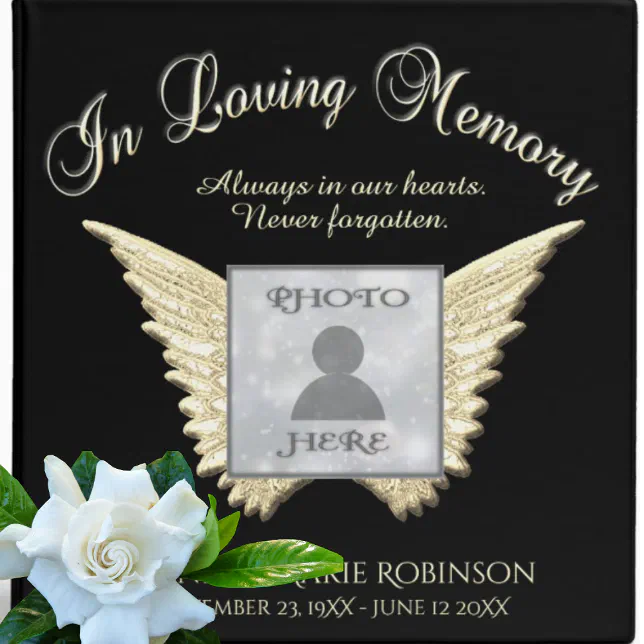 In Loving Memory Photo Memorial Binder | Zazzle