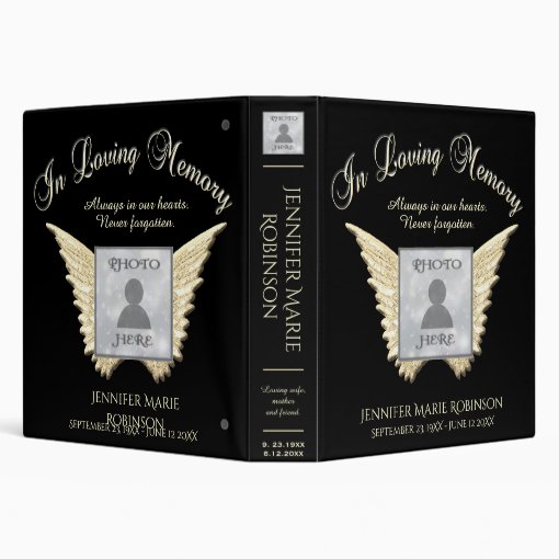 In Loving Memory Photo Memorial Binder | Zazzle