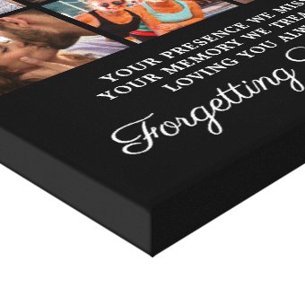 In Loving Memory Photo Memorial Canvas Print | Zazzle