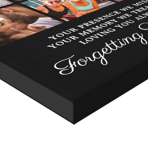 In Loving Memory Photo Memorial Canvas Print | Zazzle
