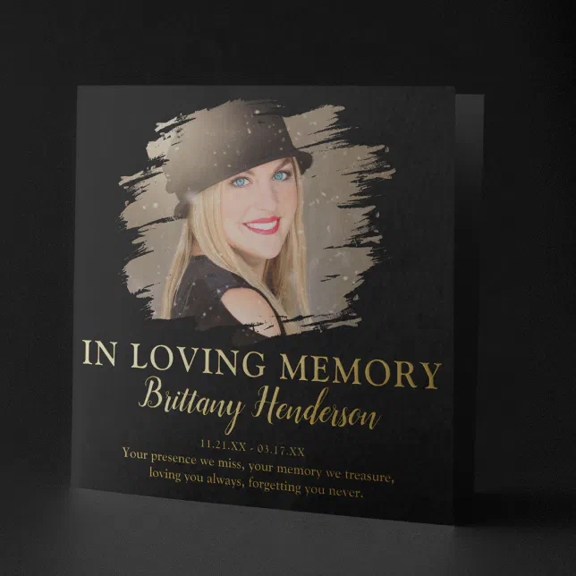 In Loving Memory | Photo Memorial Foil Prints | Zazzle