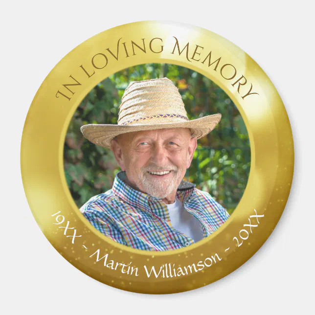 In Loving Memory Photo Memorial Keepsake Magnet | Zazzle