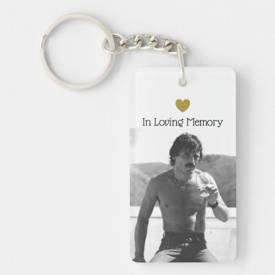 In Loving Memory Photo Memorial Keychain | Zazzle.com