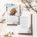 In Loving Memory Photo Memorial Prayer Card | Zazzle