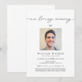 In Loving Memory Photo Memorial Service Funeral Invitation | Zazzle