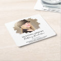In Loving Memory | Photo Memorial Square Paper Coaster | Zazzle