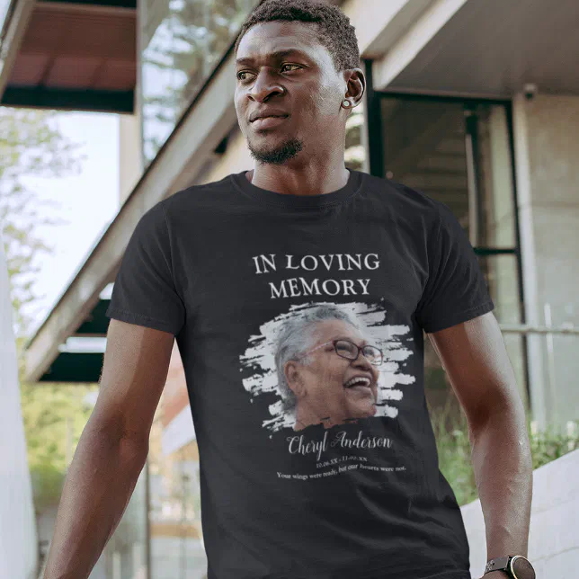In Loving Memory | Photo Memorial T-Shirt | Zazzle