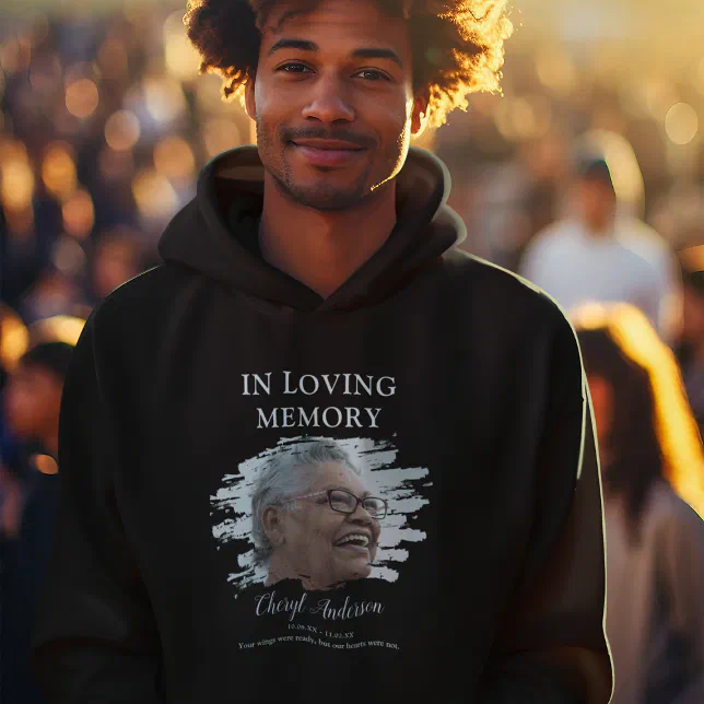 In Loving Memory | Photo Memorial T-Shirt Hoodie | Zazzle