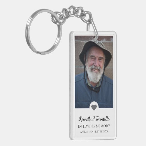 In Loving Memory Photo Poem Keychain | Zazzle