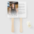 In Loving Memory Photo Simple Obituary Funeral Hand Fan | Zazzle