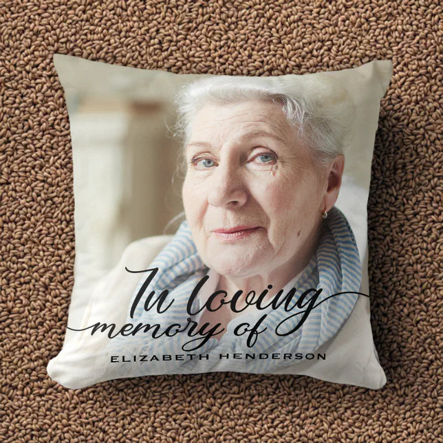 In Loving Memory Photo Throw Pillow | Zazzle