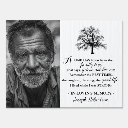 In Loving Memory Photo Tribute Sign | Zazzle.com