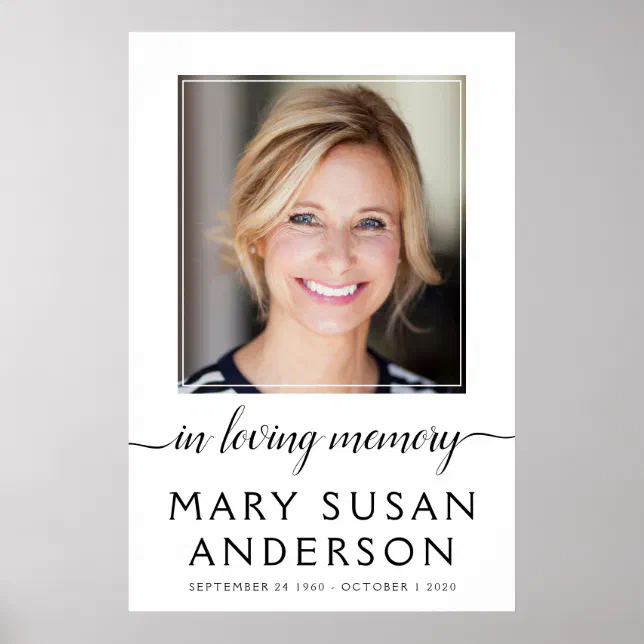 In Loving Memory Photo Welcome Sign | Zazzle