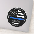 In Loving Memory Police Officer Memorial Car Sticker | Zazzle
