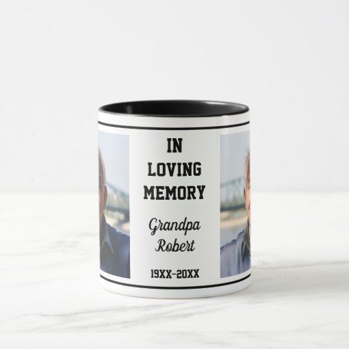 In Loving Memory Remembrance 2 Photo Keepsake Mug | Zazzle
