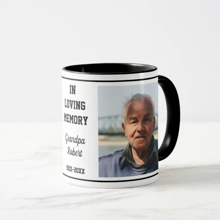 In Loving Memory Remembrance 2 Photo Keepsake Mug | Zazzle