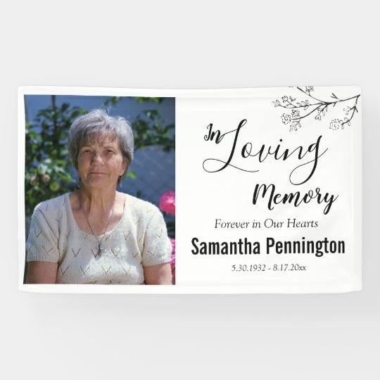 In Loving Memory Remembrance Ceramony Banner | Zazzle.com