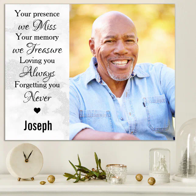 In Loving Memory Remembrance Memorial Photo Poster | Zazzle