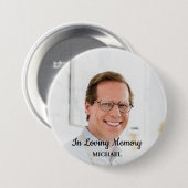 In Loving Memory Remembrance Modern Photo Memorial Button | Zazzle
