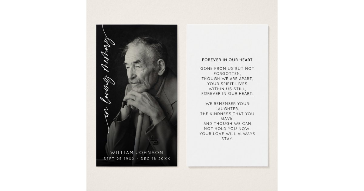 In Loving Memory Remembrance Photo Funeral | Zazzle