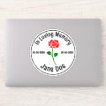 In Loving Memory Rose Custom Cut Vinyl Sticker | Zazzle